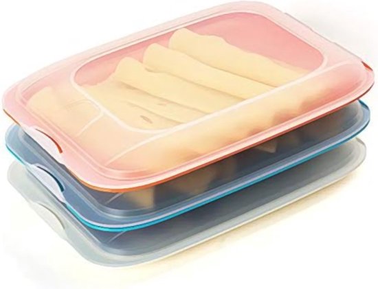 Hoogwaardige stapelbare vleeswarendoos, vershouddoos met deksel ...