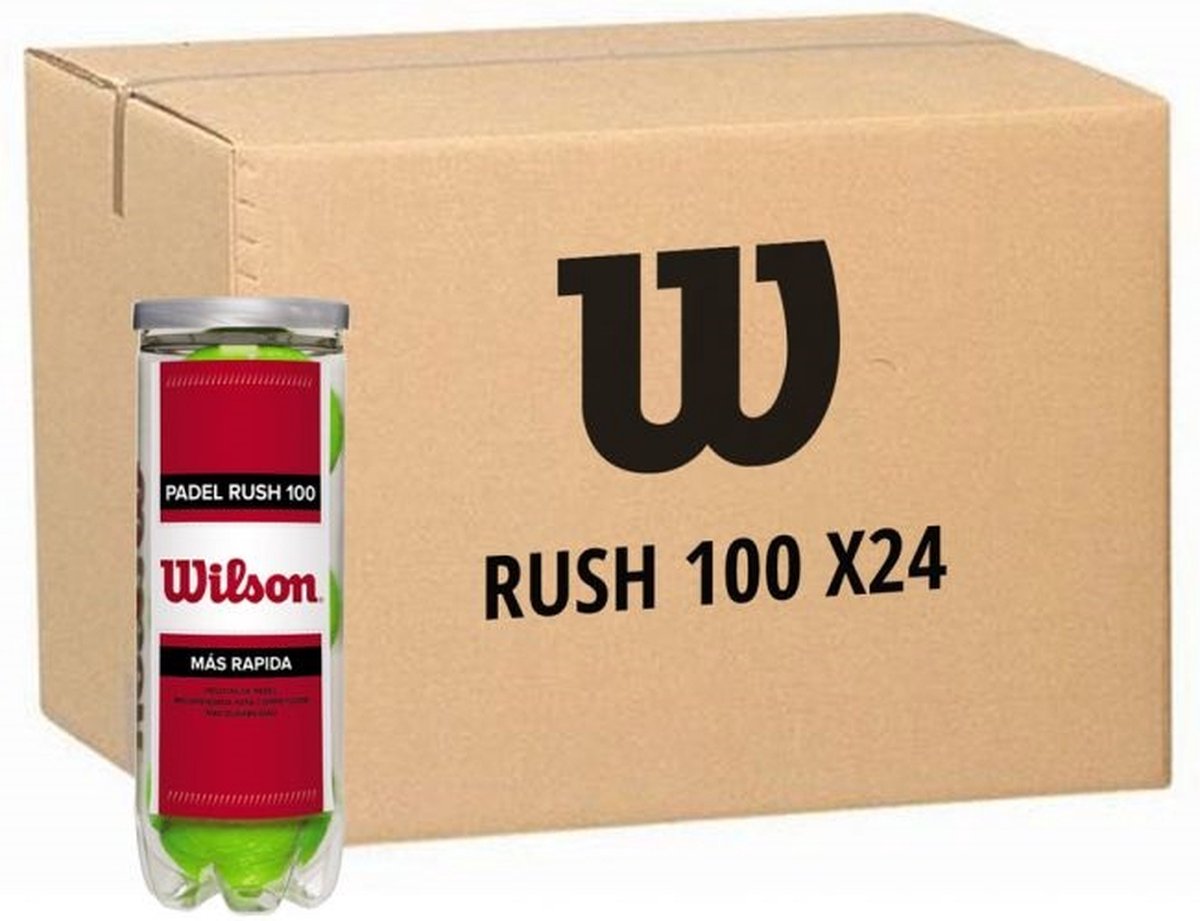 Wilson Rush 100 - Padel Ballen - Doos 24 tubes | bol