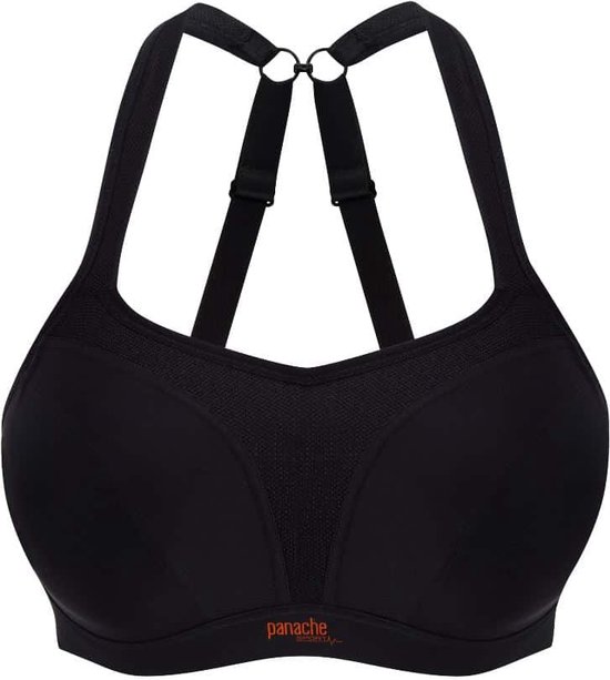 Panache - sport bh met beugel - Zwart - 70F | bol.