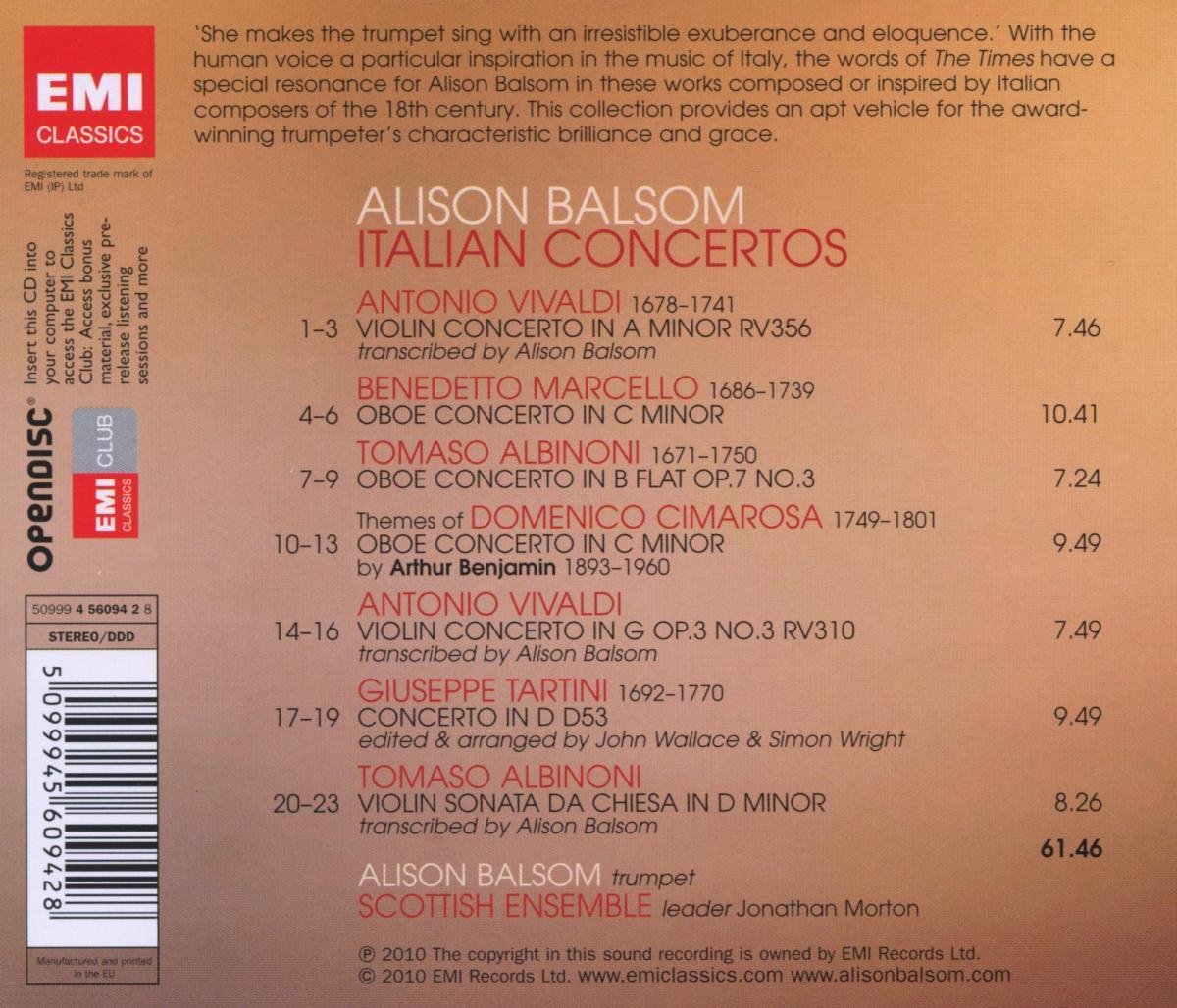 Italian Concertos, Alison Balsom | CD (album) | Muziek | bol