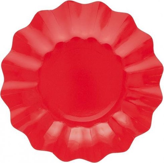 80x Diepe kartonnen bordjes rood 21 cm - Wegwerpborden van karton ...
