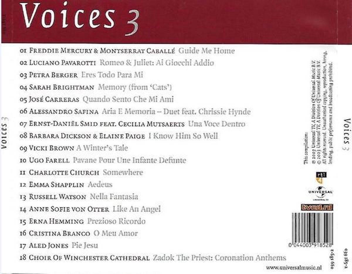 Voices 3, Voices | CD (album) | Muziek | bol.com