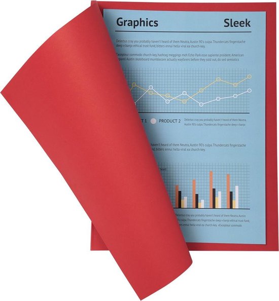 5x SUPER 160 - Pak van 100 dossiermappen 160g/m2- 24x32 cm voor A4 ...