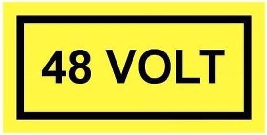 48 volt sticker 100 x 50 mm | bol