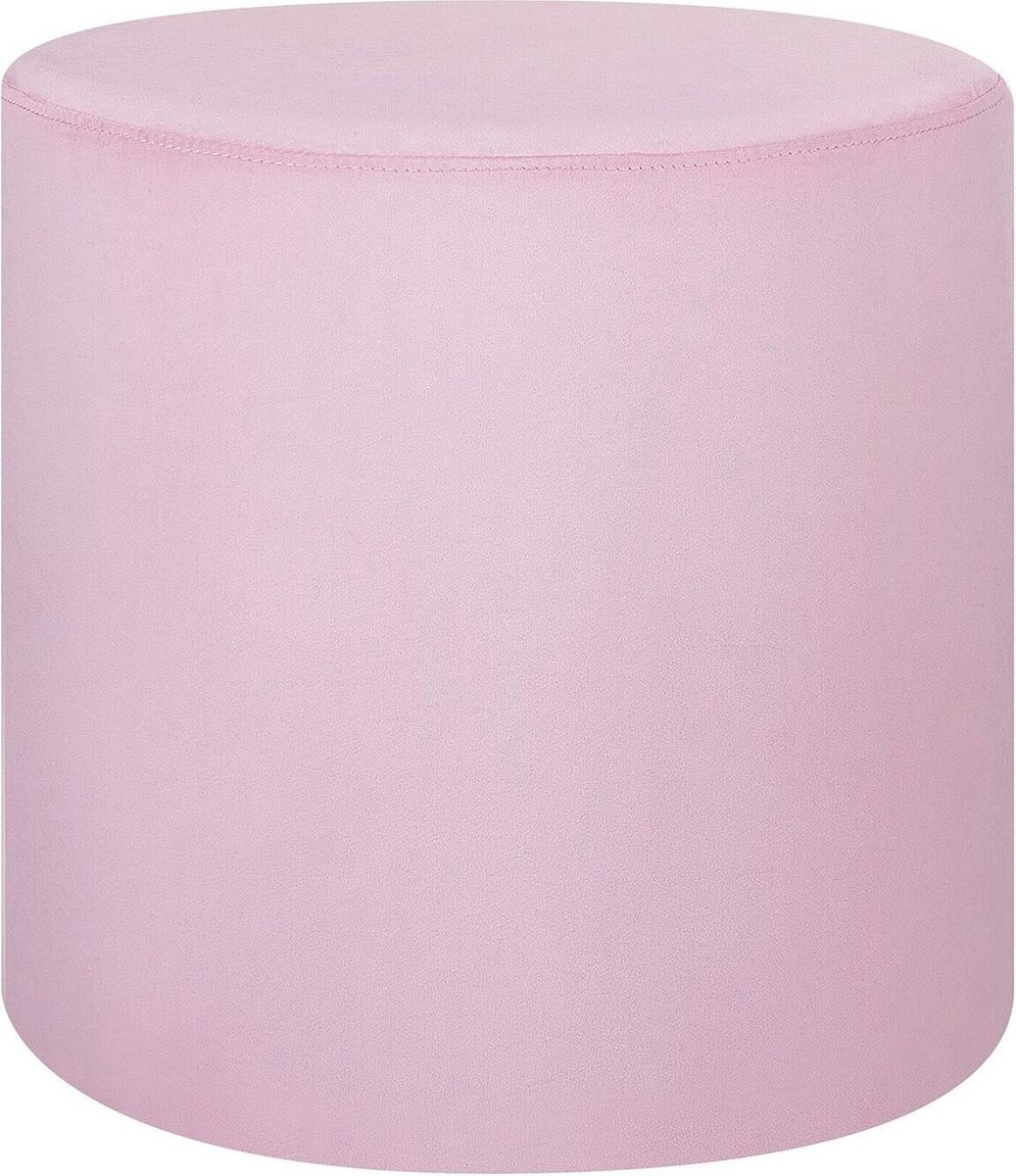 Beliani LOVETT - Poef - roze - fluweel | bol.com
