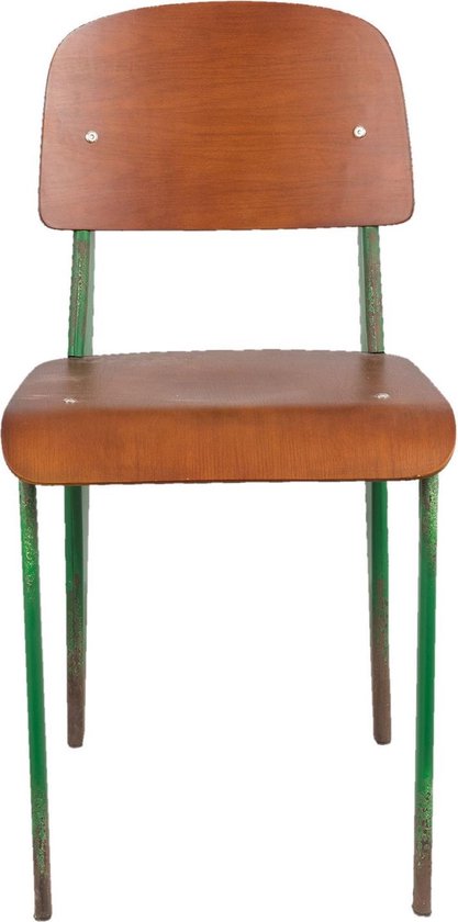 Stoel | 41*48*80 cm | Bruin | Hout / ijzer | Clayre & Eef | 50263 | bol.com