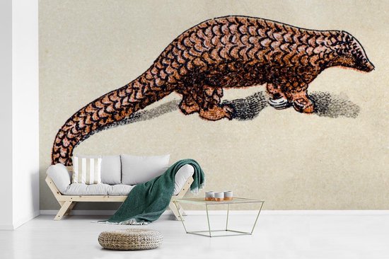 Fotobehang Schubdier illustratie - Illustratie van schubdier fotobehang ...