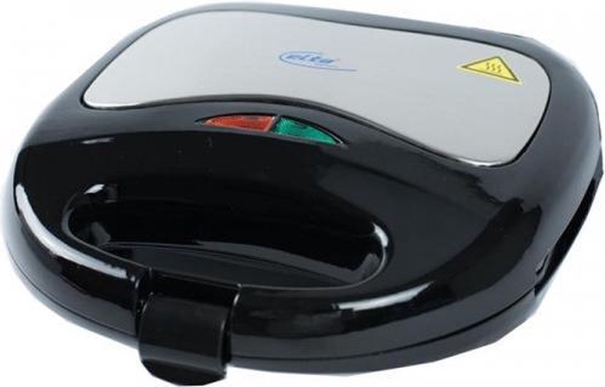 Tosti IJzer - Sandwich Maker - Elta Sandwich Toaster - Zwart - Zilver ...