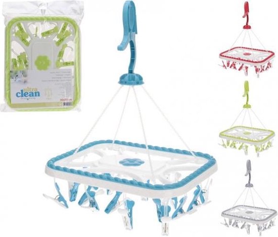Ronde washanger - met 16 knijpers - Ø31cm | bol.com