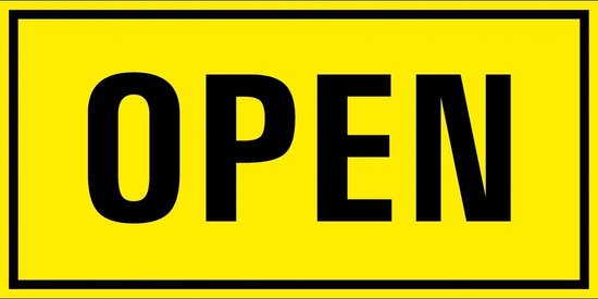 Open sticker 100 x 50 mm | bol