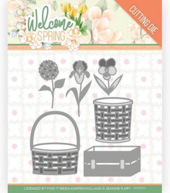 Spring Basket - Welcome Spring Cutting Die by Jeanine's Art | bol