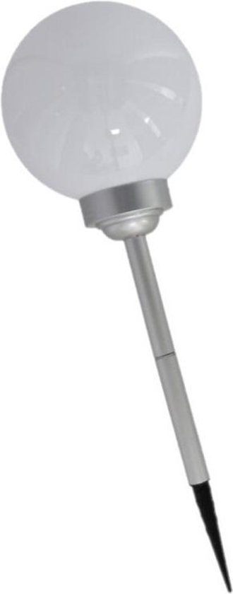 Set van 4x stuks solar tuinlampen/prikspots grote bol op zonne-energie ...