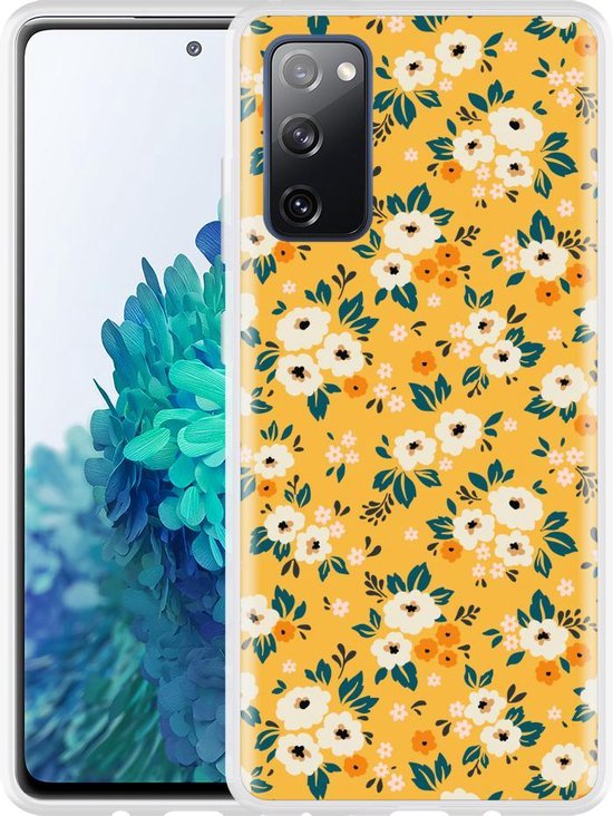 Hoesje Geschikt voor Samsung Galaxy S20 FE Vintage Bloemenprint | bol