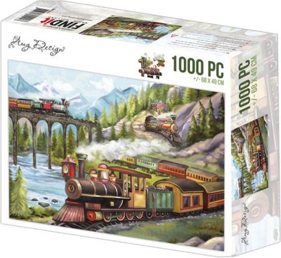 Jigsaw puzzel 1000 pc - Amy Design - Treinen | bol