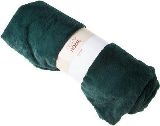 Deken Groen Wol 140x160xh0 With Belt | bol.com