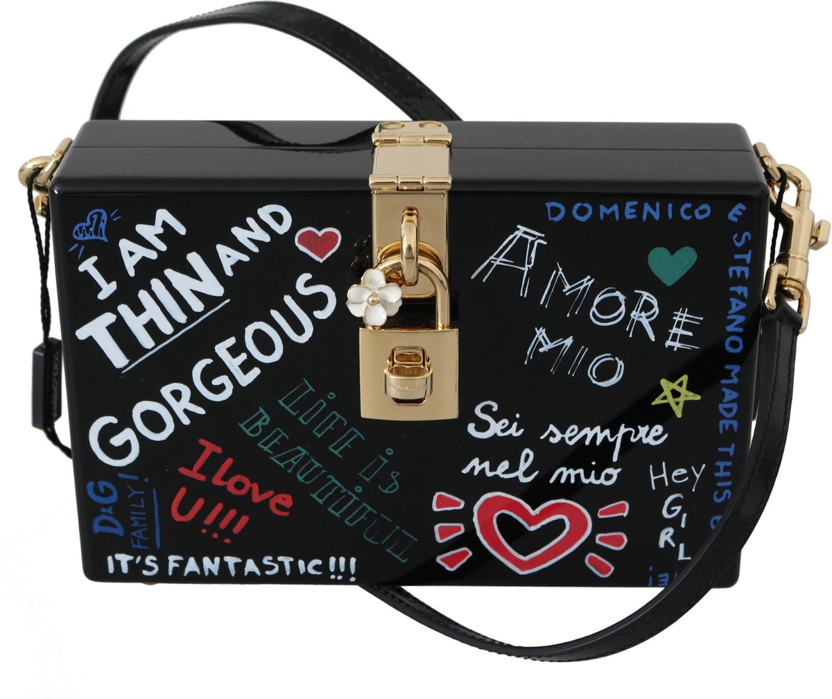 Hand Painted Wooden Black BOX SICILY Leather Purse | bol.com