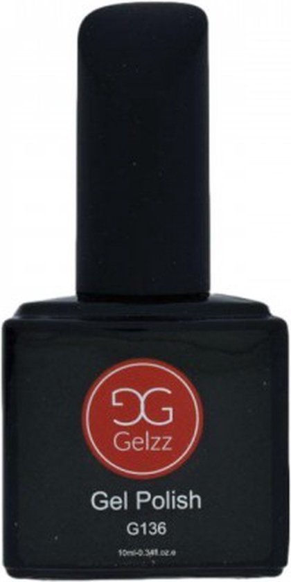 Gelzz Gellak - Gel Nagellak - kleur Coral G136 - OranjeRood - Dekkende kleur - 10ml | bol.com