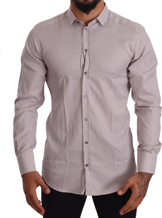Dolce & Gabbana - Red Patterned Cotton Formal Dress Shirt | bol.com