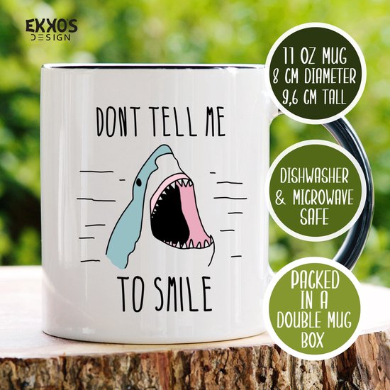 Dont tell me to smile mok - Bureu Cadeau - Collega cadeau - Cadeau voor ...