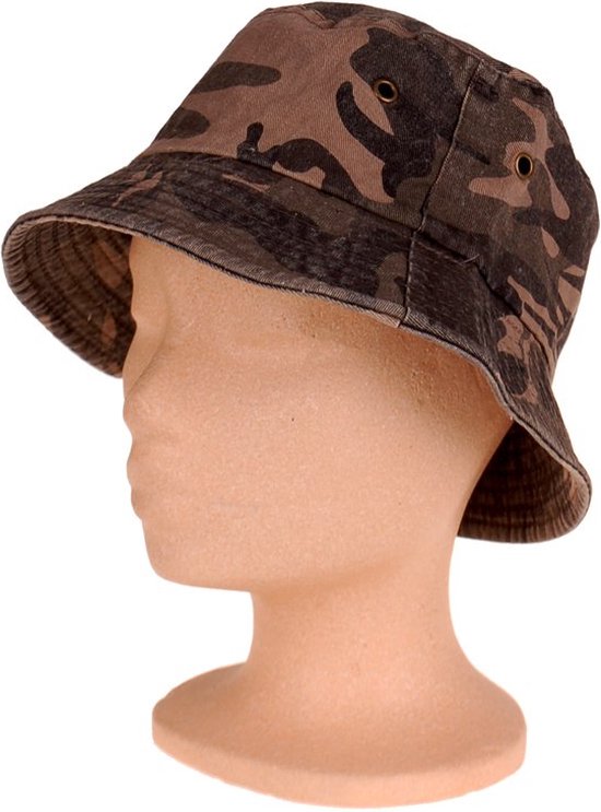 Junglehoed-Vissershoed Vintagelook Donker Streetcamouflage-59cm | bol