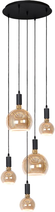 Atmooz - Hanglamp Sapa - 5 floating lampen - Industrieel - Woonkamer ...