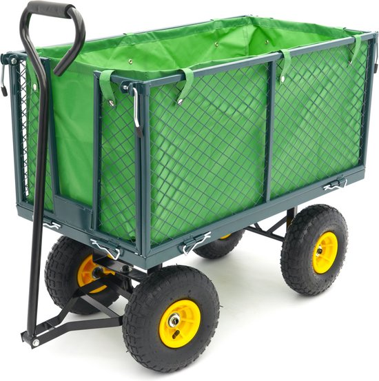 350 Kg Trekkar, Bolderwagen, Tuinkar Met Laadbak Inclusief Canvas Zak | bol