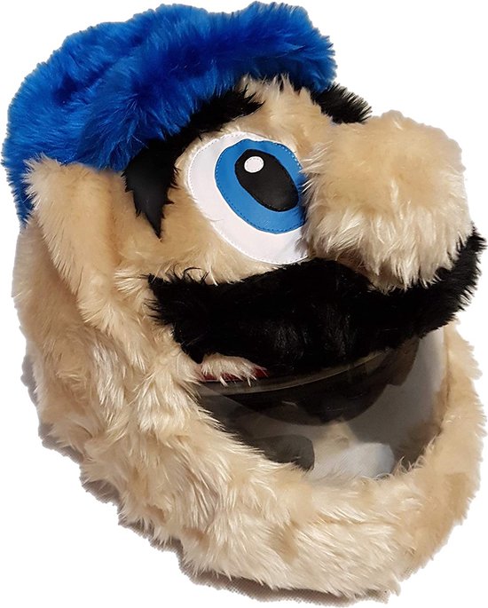 Blauwe mario motorhelmhoes - motorhelm accessoires helm cover - motor ...