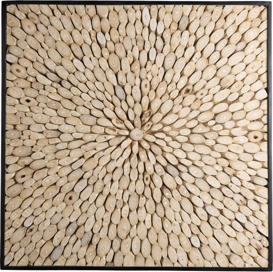 Macabane - SUZY - Vierkante Muur Decoratie - 100x4x100cm | bol.com