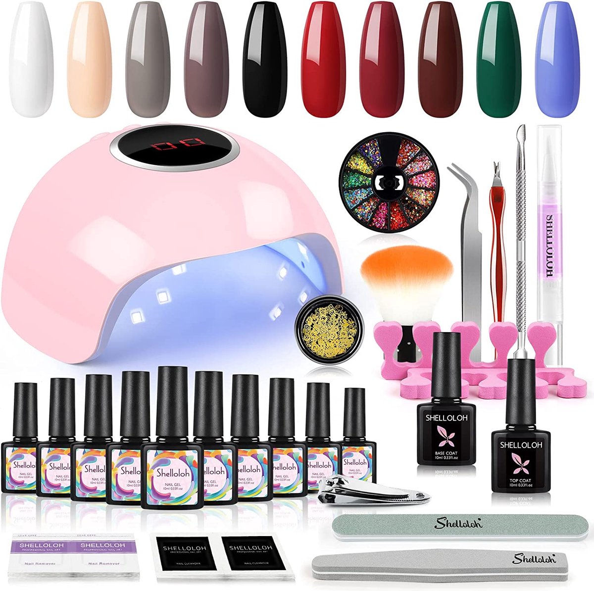 Gellak starterspakket met lamp - gellak lamp - pink gellac starter set ...