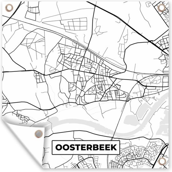 Tuinposters Stadskaart - Plattegrond - Oosterbeek - Kaart - 50x50 cm ...