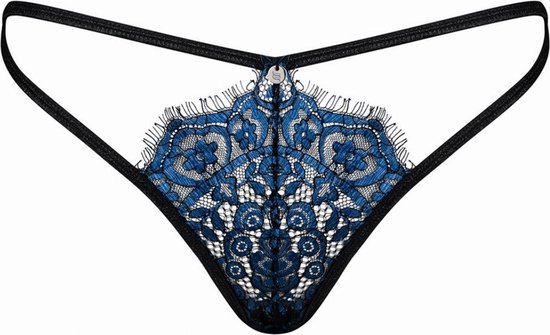 Yassmyne Sexy Kanten String - Blauw - S/M | bol.com