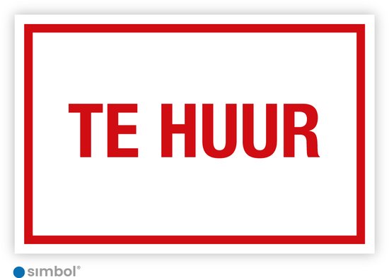 Simbol® - Bord Te Huur - Formaat 40 x 60 cm. | bol.com