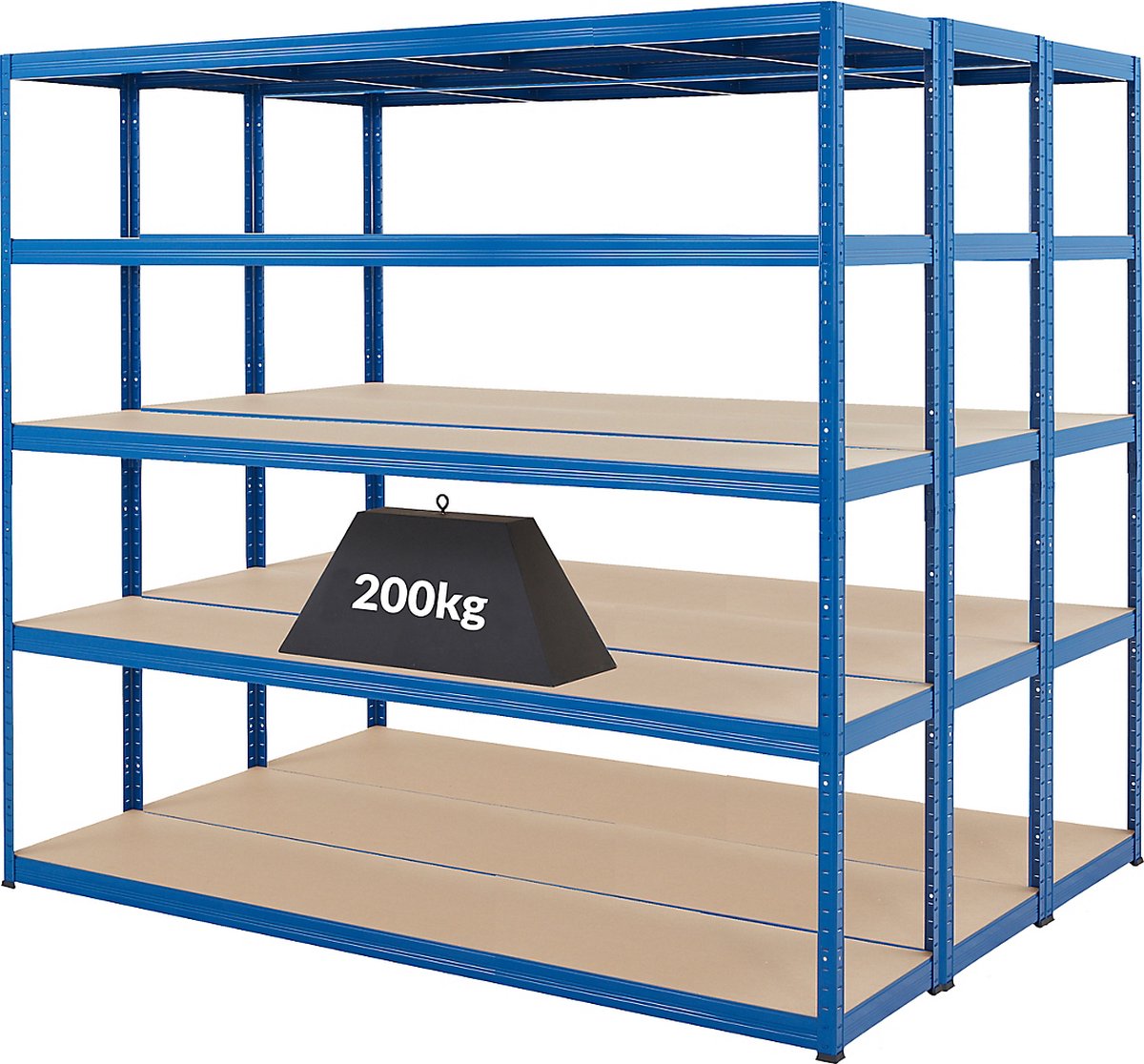 Certeo Megadeal | Set van 3x heavy duty rekken (diepte 45 cm ...