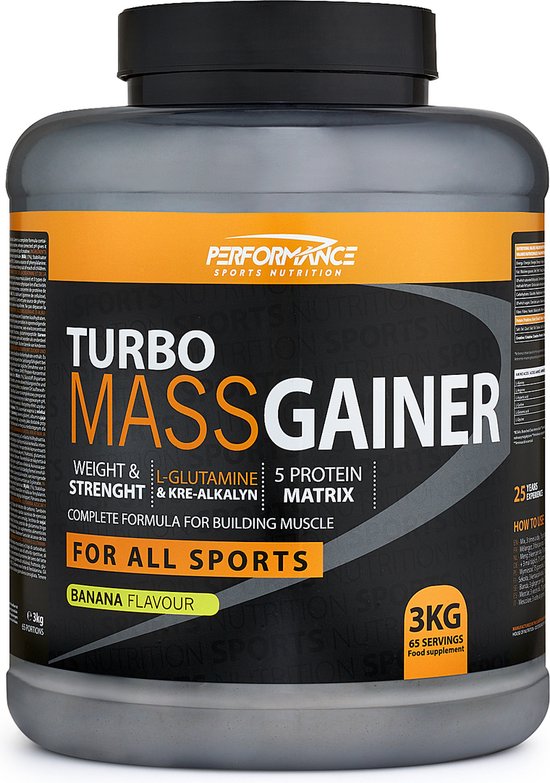 Turbo Mass Gainer (Banana - 3000 gram) - Performance - Weight gainer ...