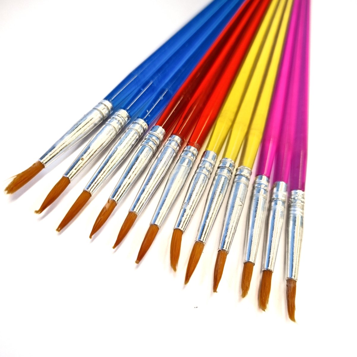 Verfkwasten | 6.43 | Multicolor | Set van 12 | Pointed | Penselen | Kwastjes |... | bol.com