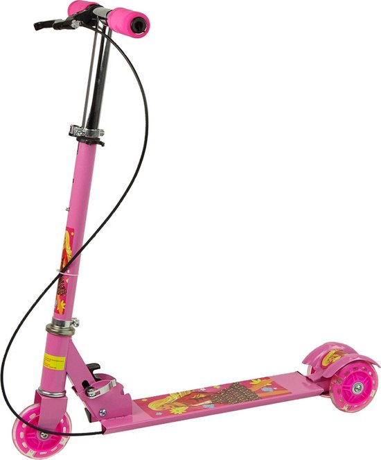 Step meisje - opvouwbaar - stuurhoogte tot 82 cm - roze | bol.com