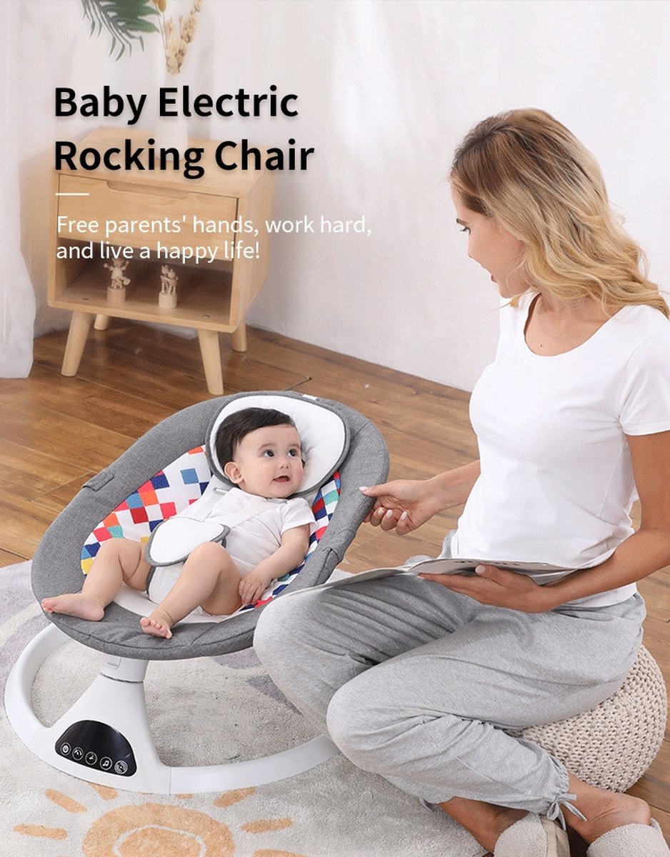 Balançoire électrique pour bébé avec télécommande et connexion ...