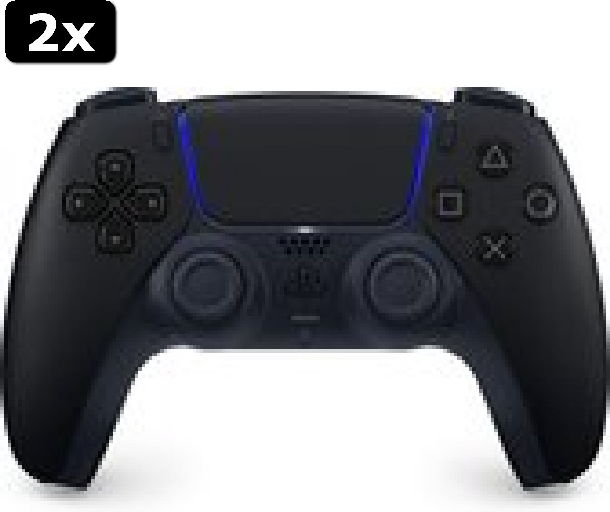 2x Sony PS5 DualSense draadloze controller - Midnight Black | bol.com
