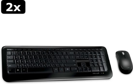 2x Microsoft Wireless Desktop 850 - Draadloos Toetsenbord en Muis | bol.com