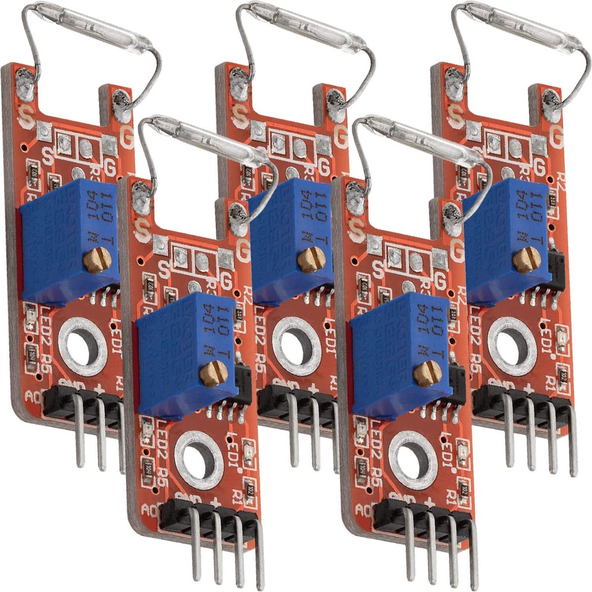 AZDelivery 5 x KY-025 Magneetschakelaar Reed Sensor Module compatibel ...