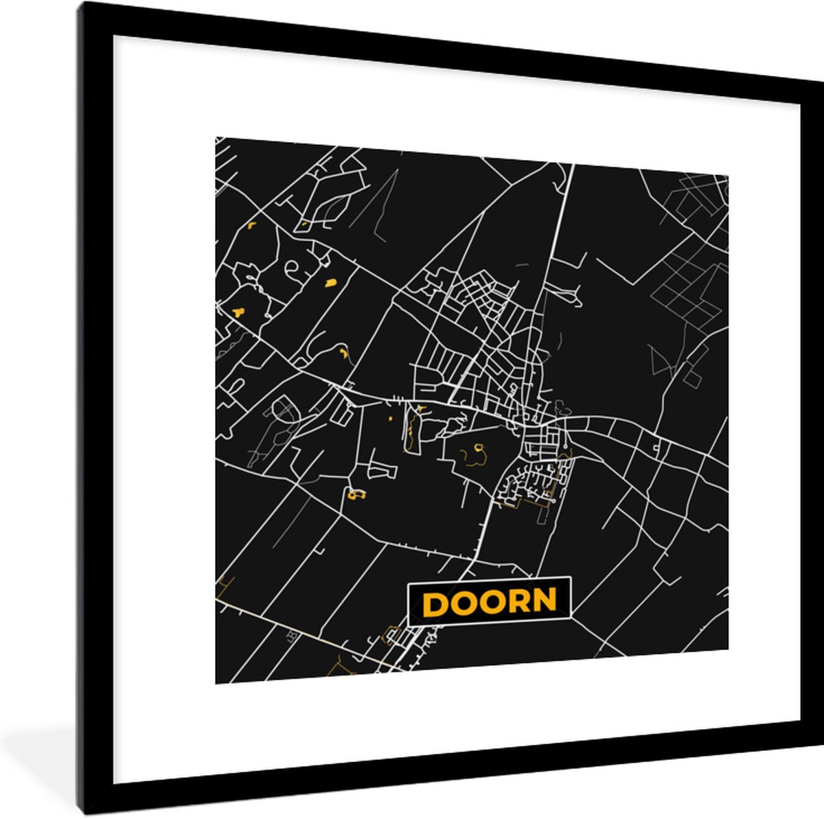 Fotolijst incl. Poster - Doorn - Plattegrond - Kaart - Stadskaart ...