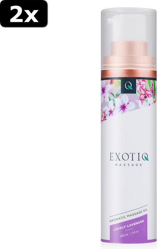 2x Exotiq Massageolie Lovely Lavender - 100 ml | bol.com