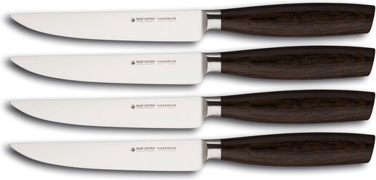 Felix Solingen - Size S Smoked Oak Steak Knife Set of 4 Pieces | bol