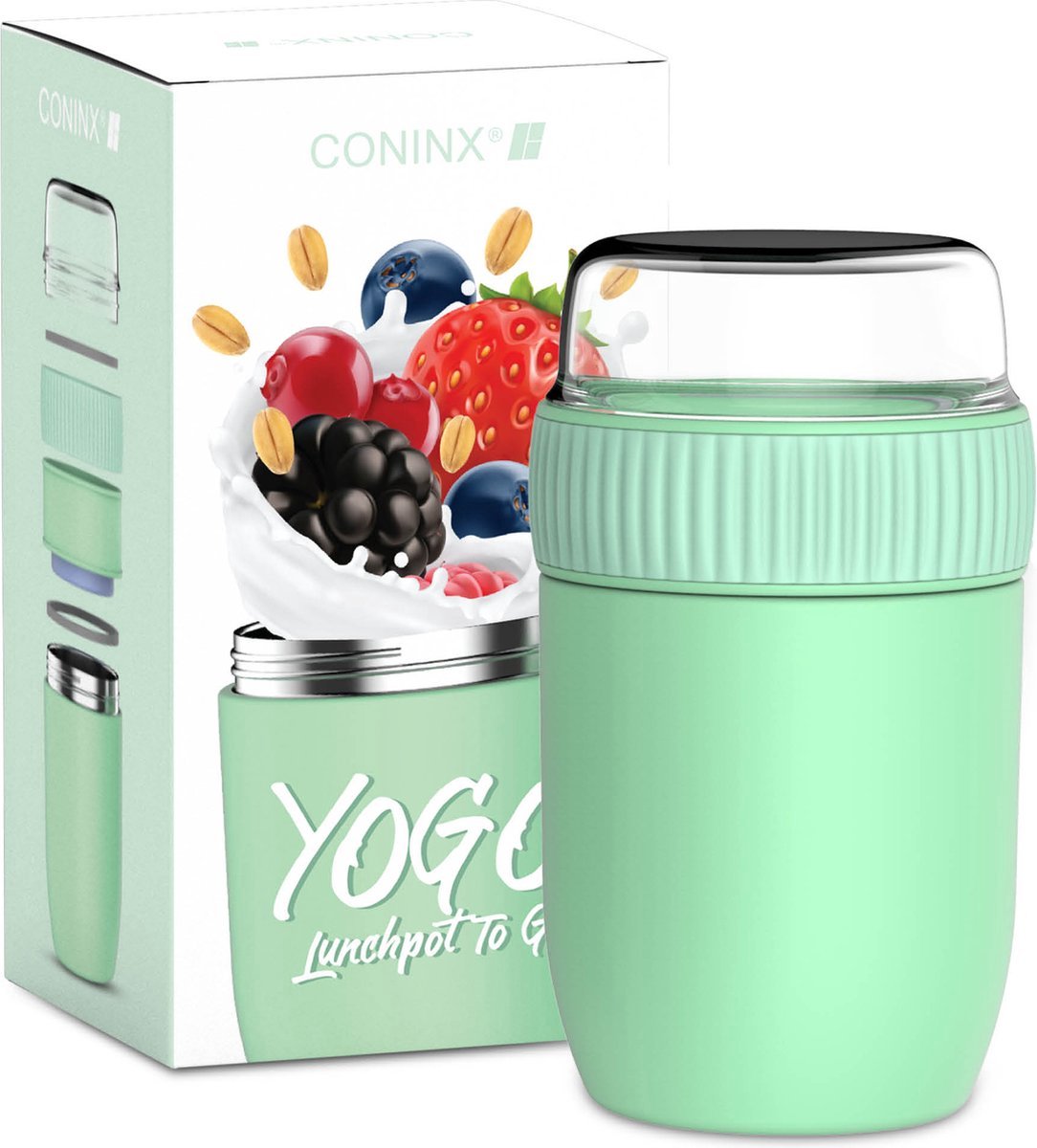 Coninx Thermos Lunchbox - Muesli beker to go - Isoleer lunchpot ...