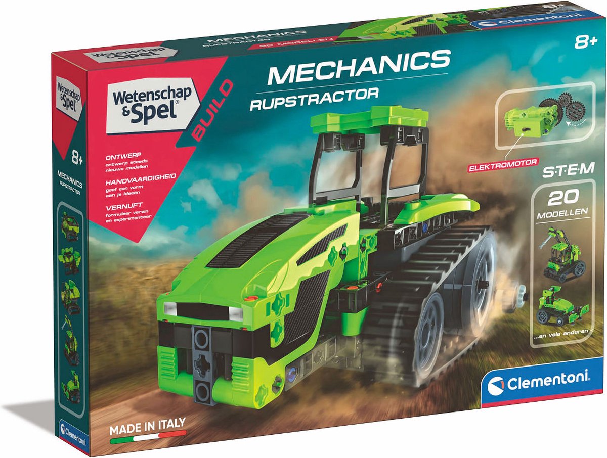 Clementoni Wetenschap AND Spel Mechanica - Crawler Tractor | bol.com