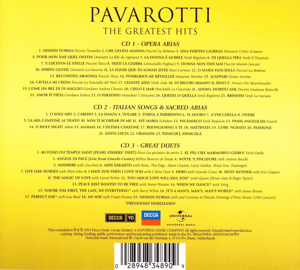 Luciano Pavarotti - Pavarotti - The Greatest Hits (CD), Luciano ...