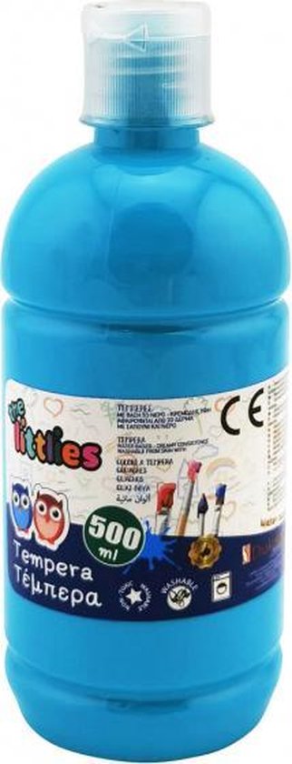 verf Tempera junior 500 ml lichtblauw | bol.com