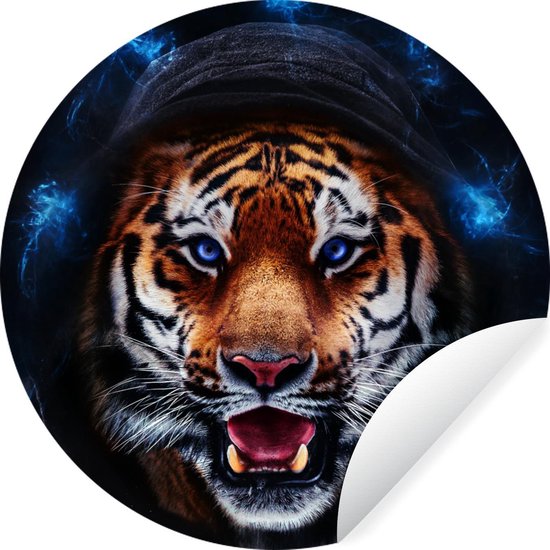 WallCircle - Muurstickers - Behangcirkel - Tijger - Kleding - Licht - 100x100 cm -... | bol