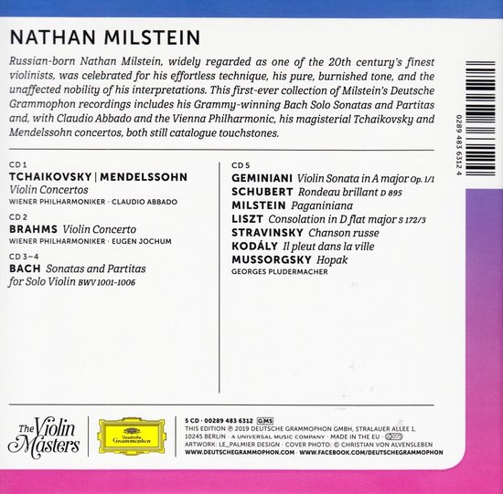 Nathan Milstein - Nathan Milstein: Complete Deutsche Grammophon Reco (5 ...