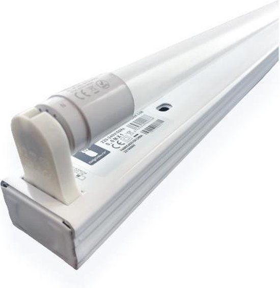 1.2m 18W LED TL armatuur + 1 LED TL buis 3000K 830 Warm Wit compleet ...